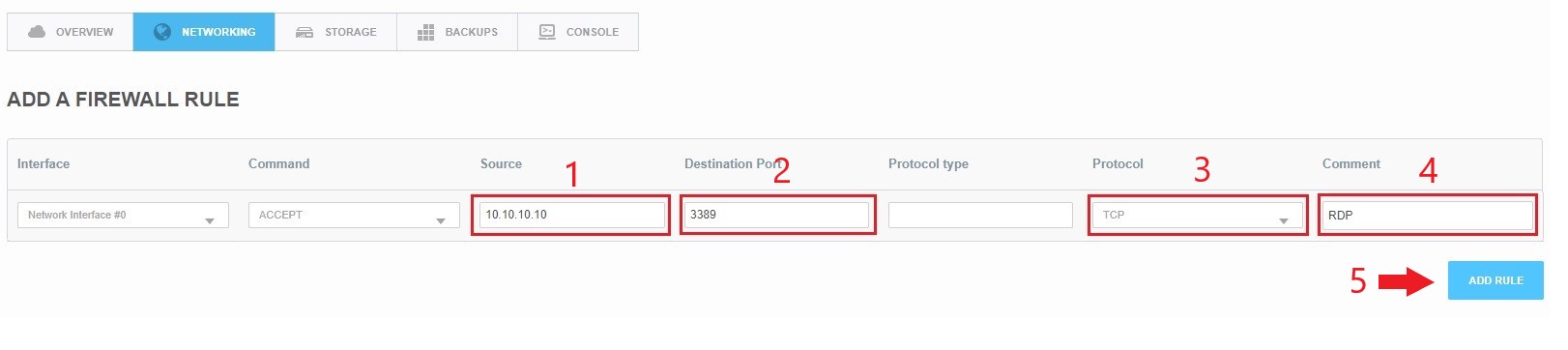 How To Add Firewall Rules - ReadyIDC : Service 24 Hour Support